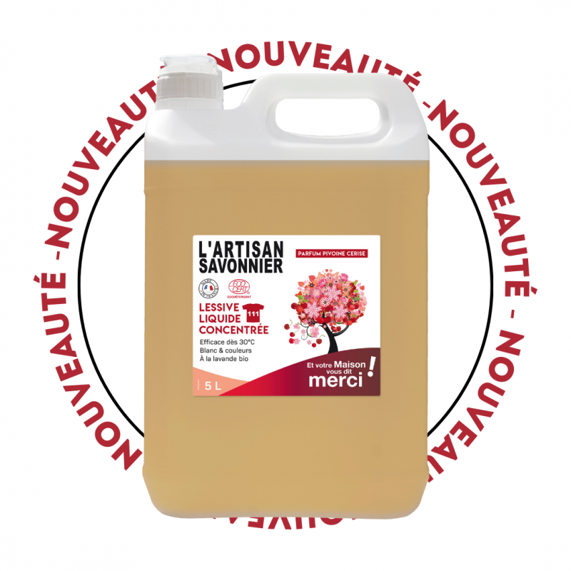 Lessive Liquide Concentrée Pivoine Cerise