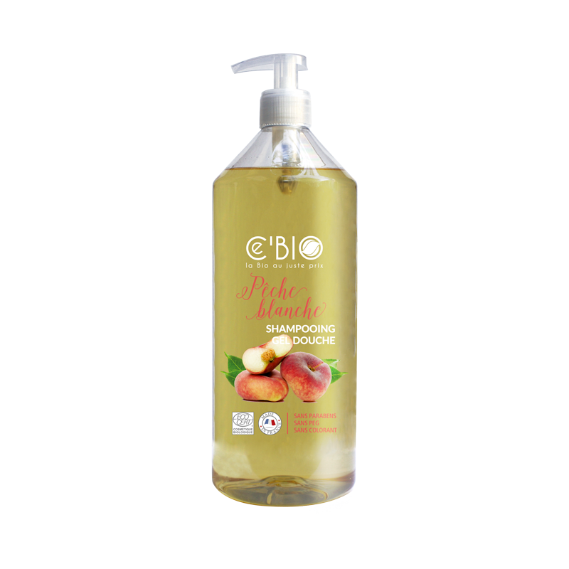 Organic White Peach Shower Gel & Shampoo - Ce’Bio